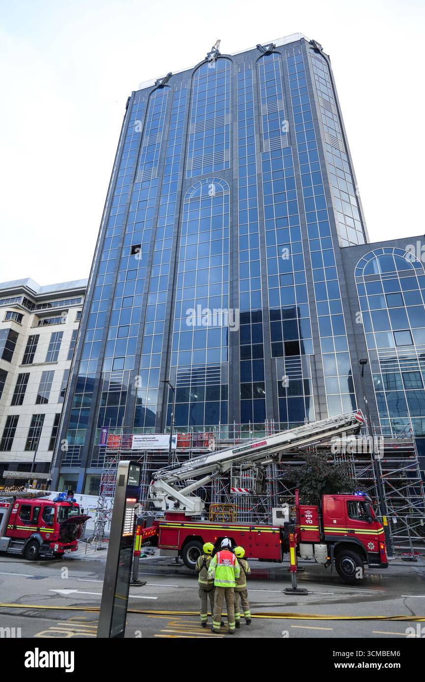 Colmore Row, Birmijngham 15th September 2025 - A fire in a high-rise ...