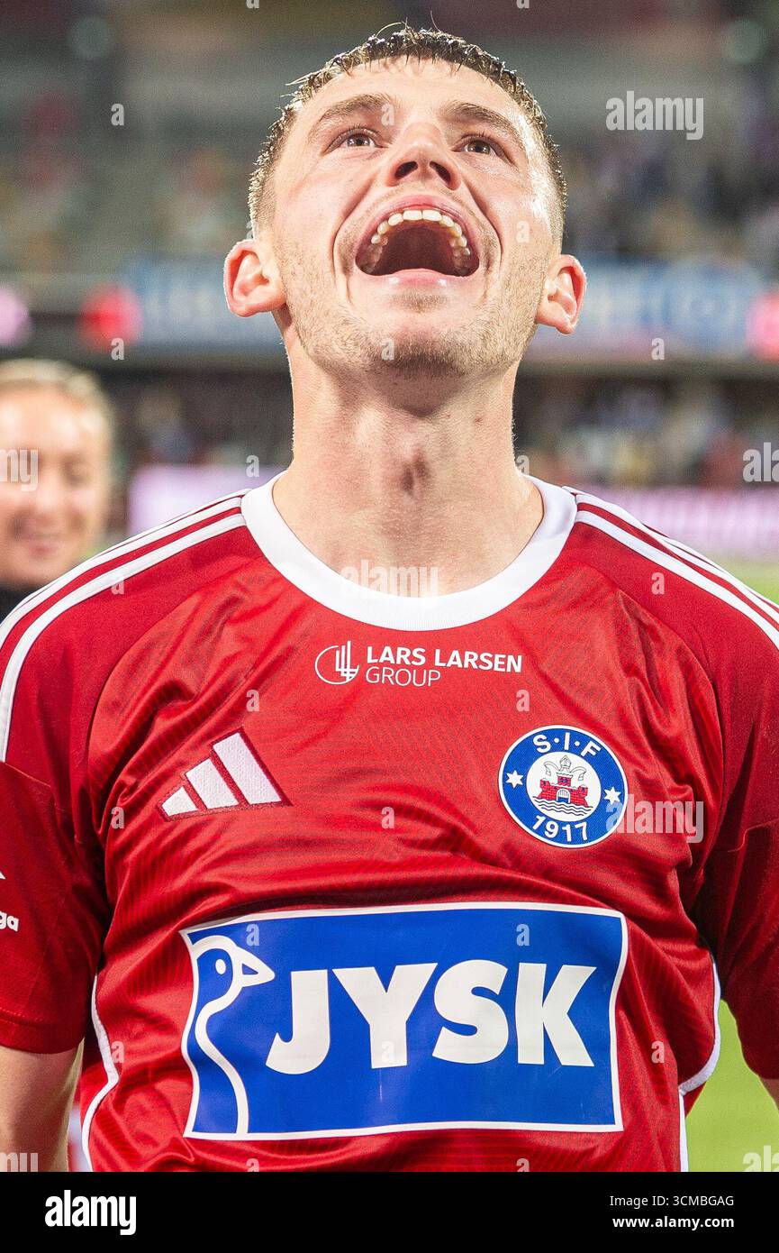 Silkeborg, Denmark. 14th, September 2025. Callum Mccowatt of Silkeborg ...