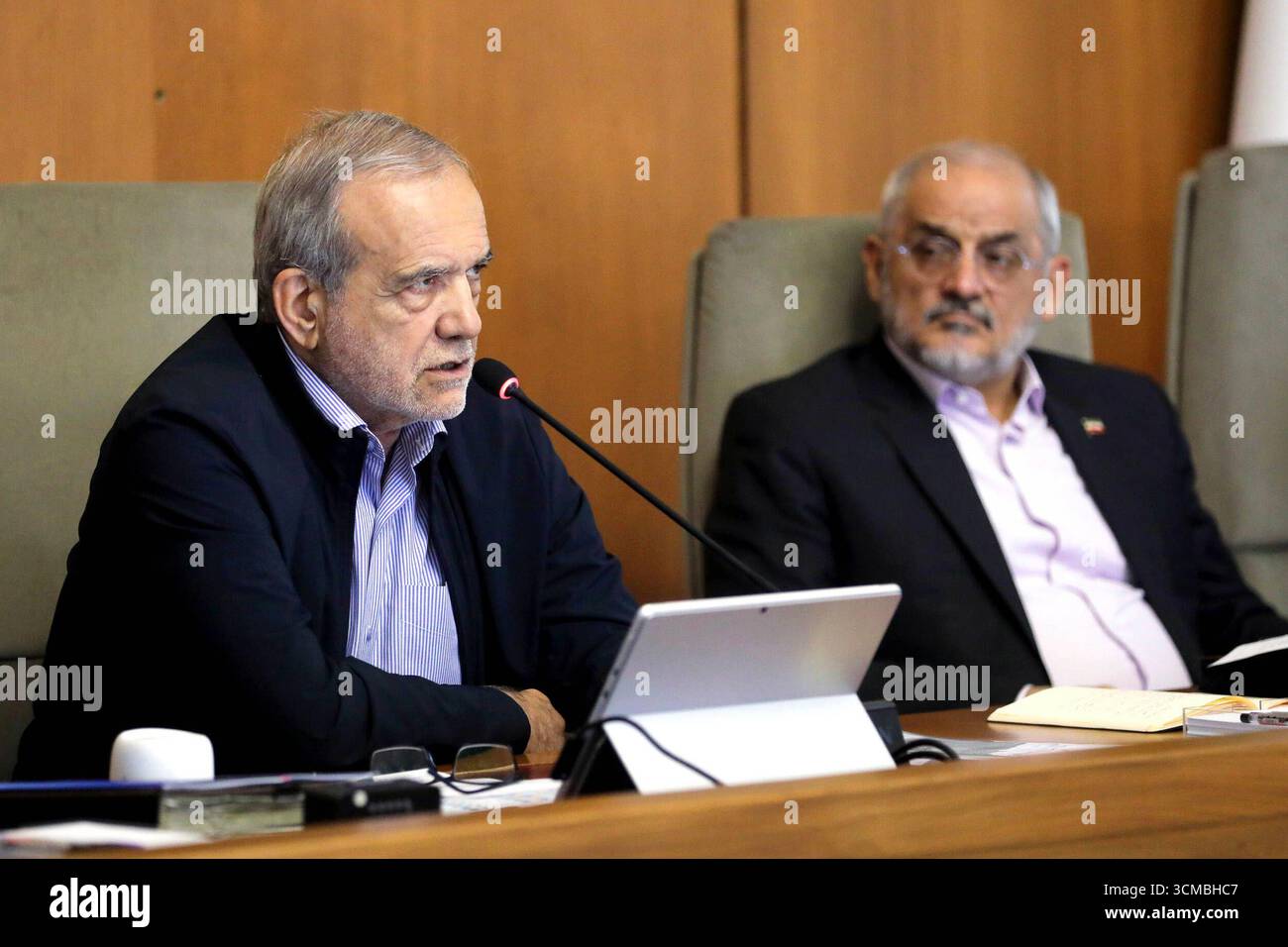 Iranian President, Masoud Pezeshkian, chairs a cabinet meeting Iranian ...