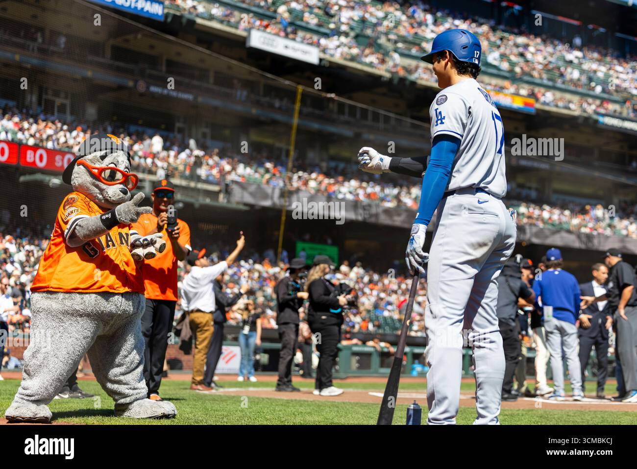 SAN FRANCISCO, CA - SEPTEMBER 14: San Francisco Giants mascot Lou Seal ...
