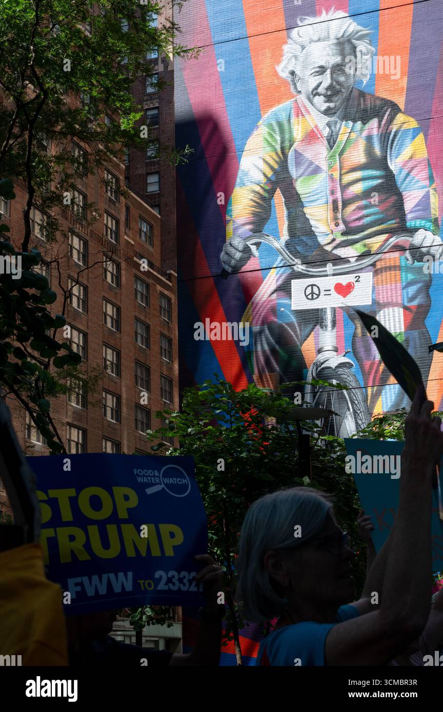 NEW YORK, NY- SEPTEMBER 15: Protest outside Senator Chuck Schumer’s ...