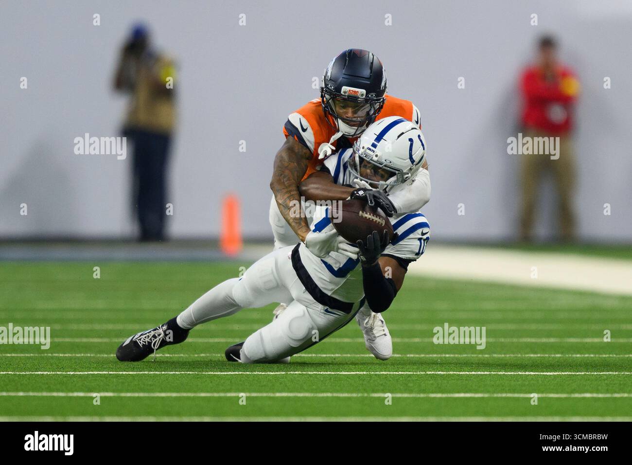 Indianapolis Colts wide receiver Adonai Mitchell (10) catches a pass ...