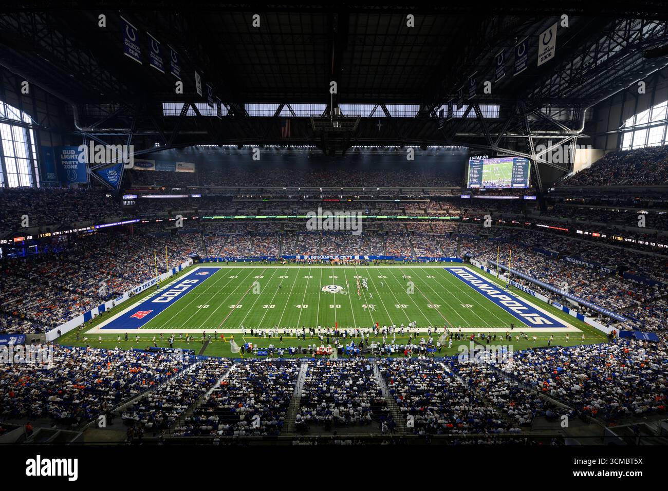 A general overall view of Lucas Oil Stadium as the Indianapolis Colts ...