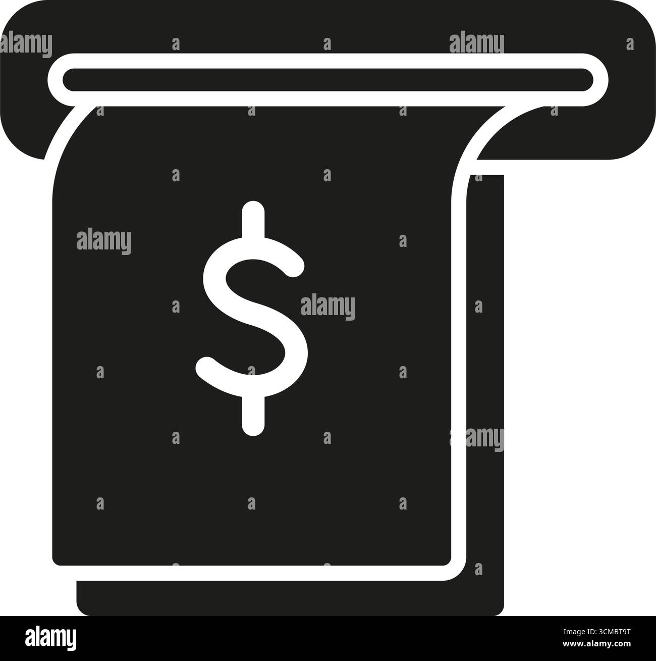 Atm Cash Withdrawal Solid Icon. Banking, Finance, And Money Dispensing ...