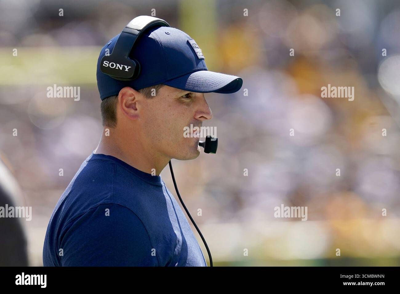 Seattle Seahawks head coach Mike Macdonald looks on during the first ...