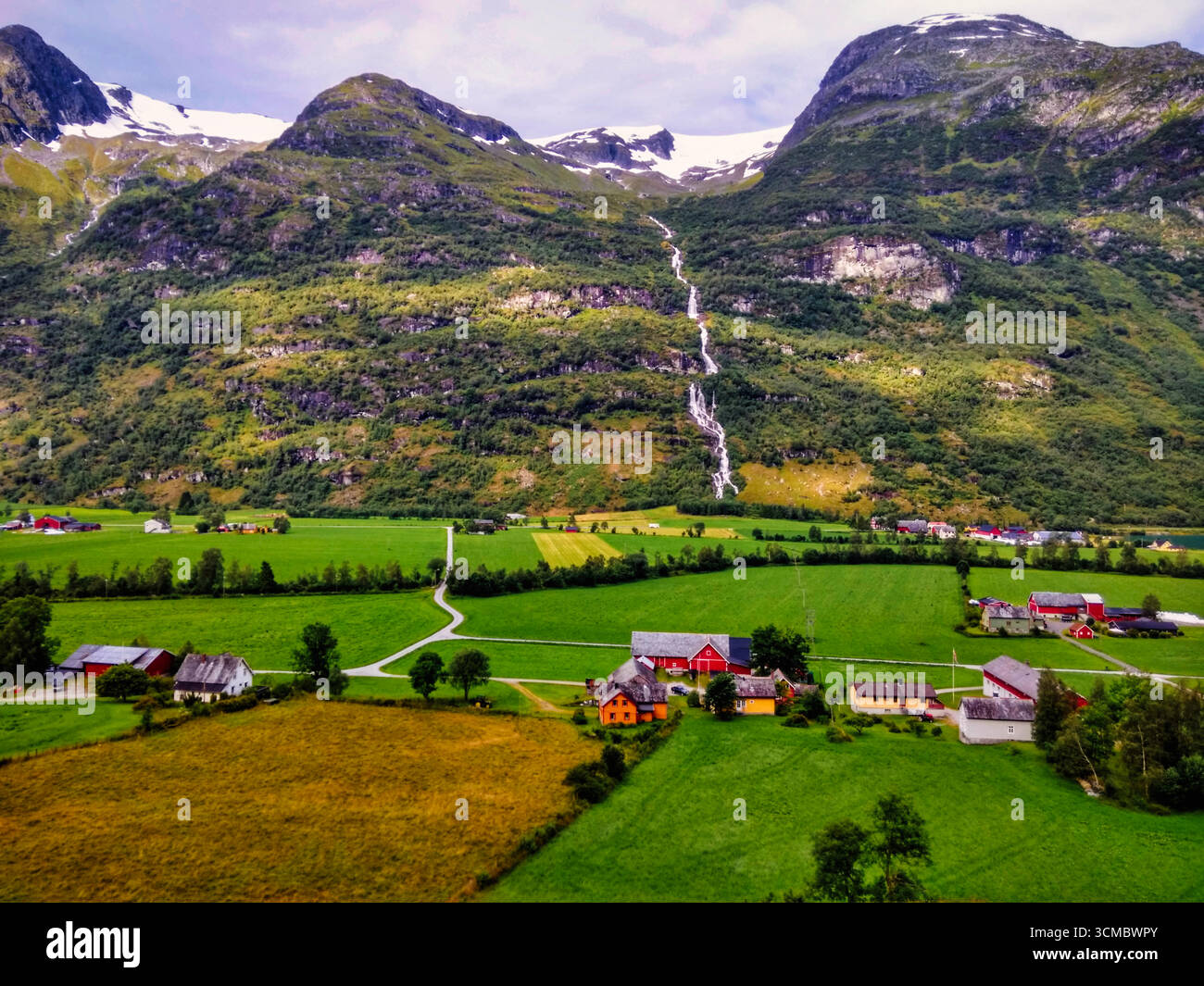 Traditional norwegian fjord landscape Stock Vector Images - Alamy