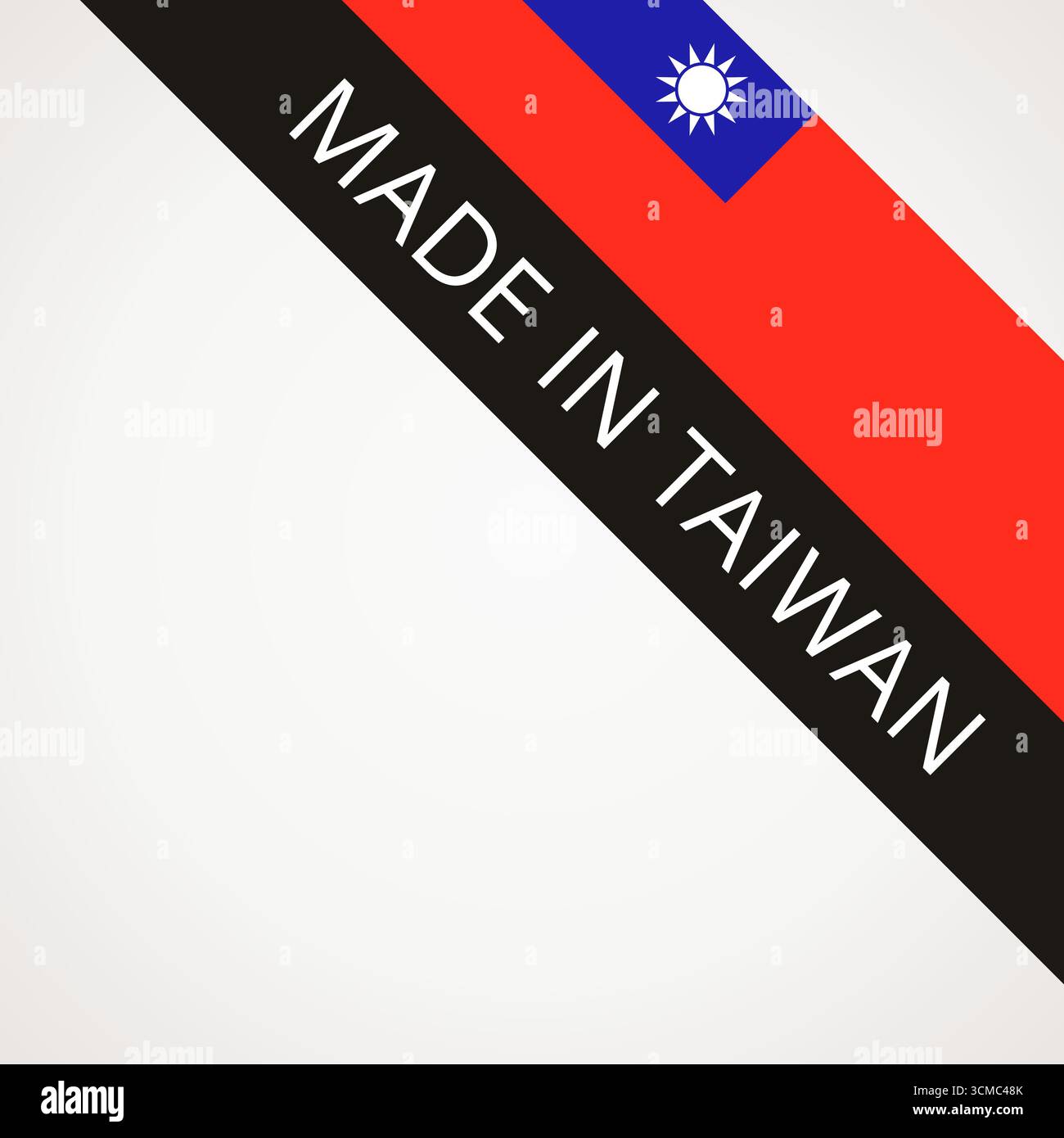 Made in Taiwan - corner symbol with the Taiwanese flag Stock Vector ...
