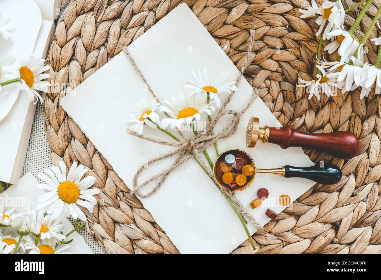 Letter stamp tools, aesthetic photo Stock Photo - Alamy