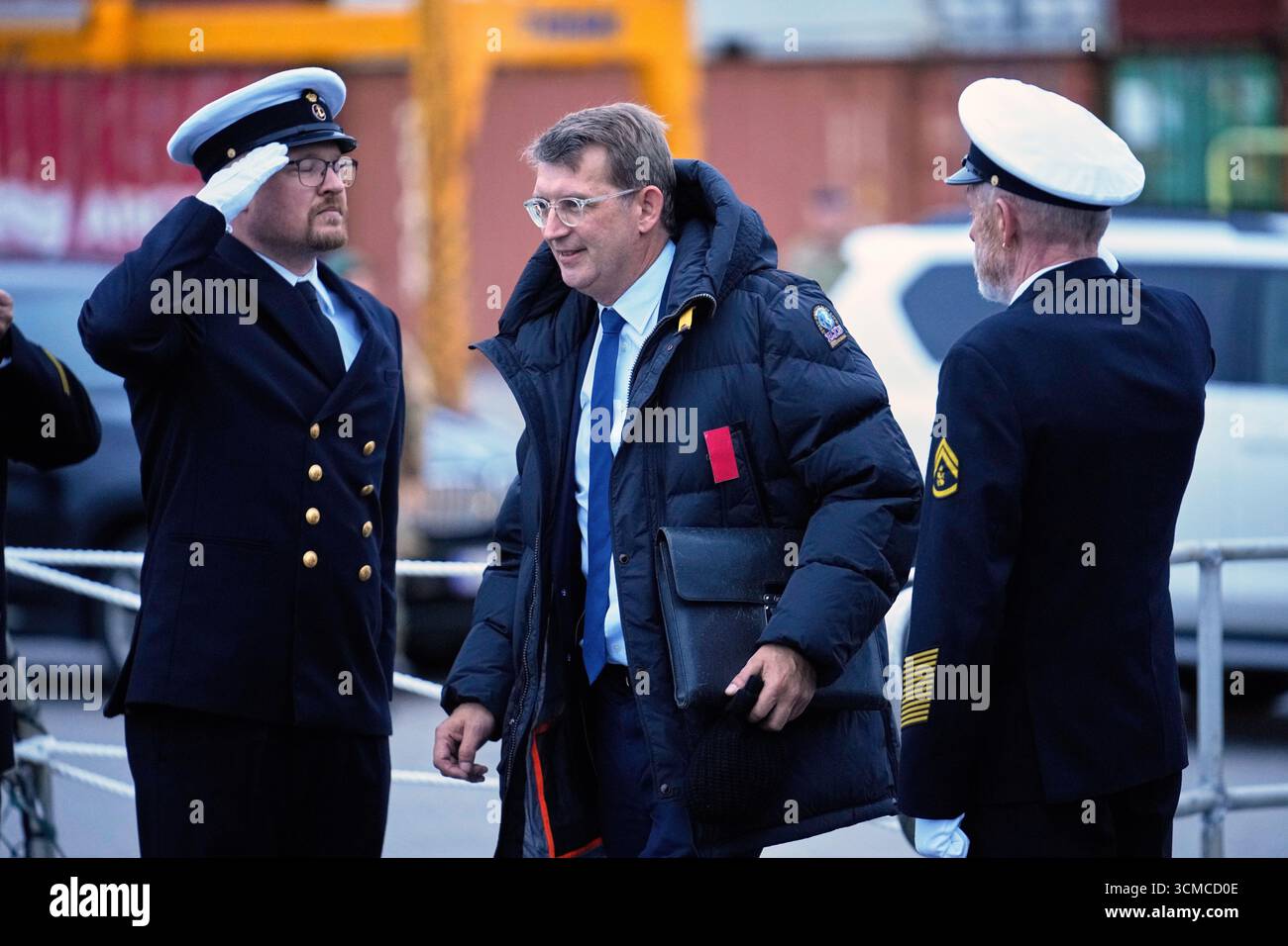 Danish defense minister Troels Lund Poulsen attends a military exercise ...