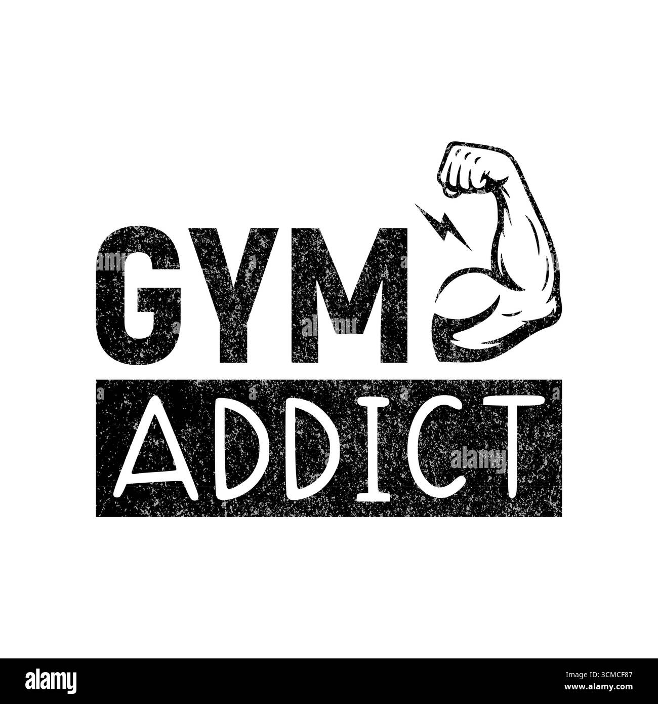 Fitness bodybuilding label lettering Stock Vector Images - Alamy