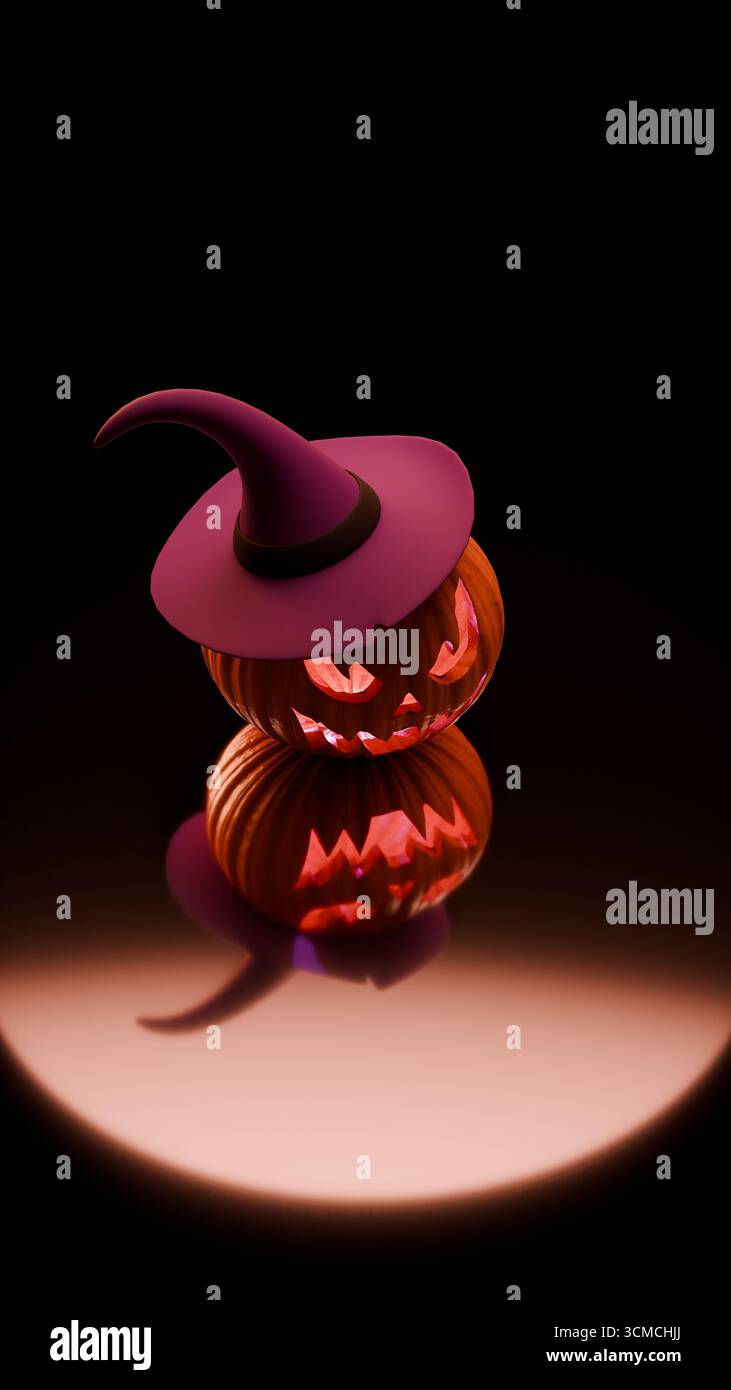 Spooky halloween pumpkins witch hat hi-res stock photography and images ...