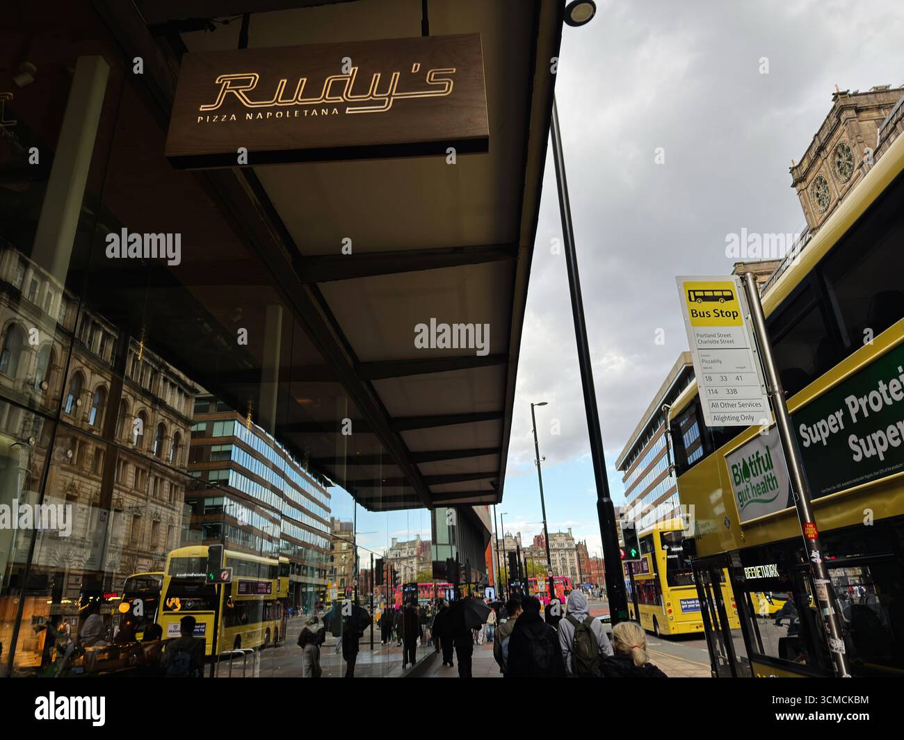 Manchester, UK - September 12, 2025: Dynamic urban street view ...