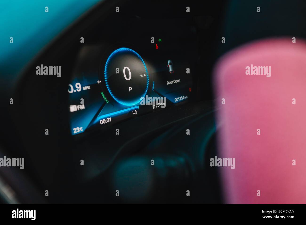 Car on-board computer panel close-up Stock Photo - Alamy