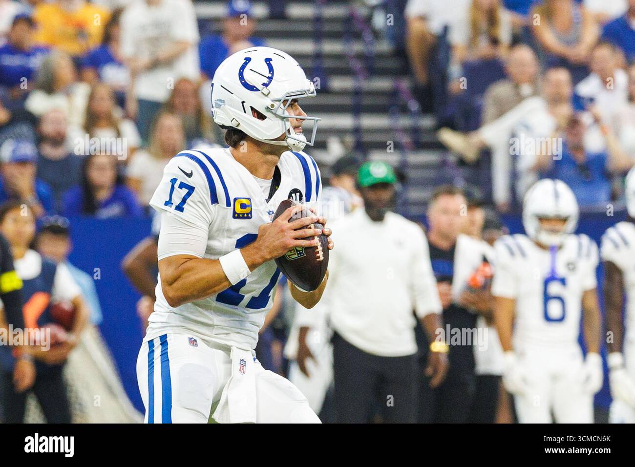 September 14, 2025: Indianapolis Colts quarterback Daniel Jones (17 ...