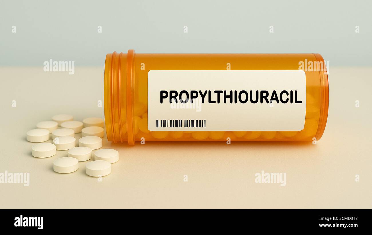 Propylthiouracil hyperthyroidism drug hi-res stock photography and ...