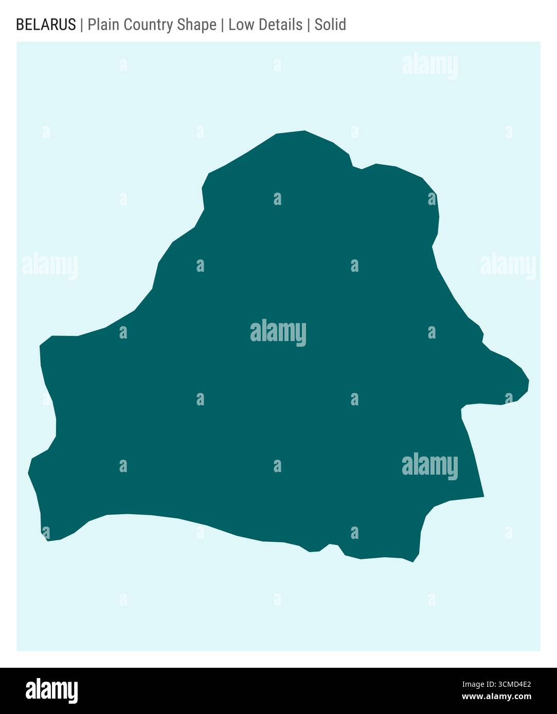 Belarus plain country map. Low details. Solid style. Shape of Belarus ...