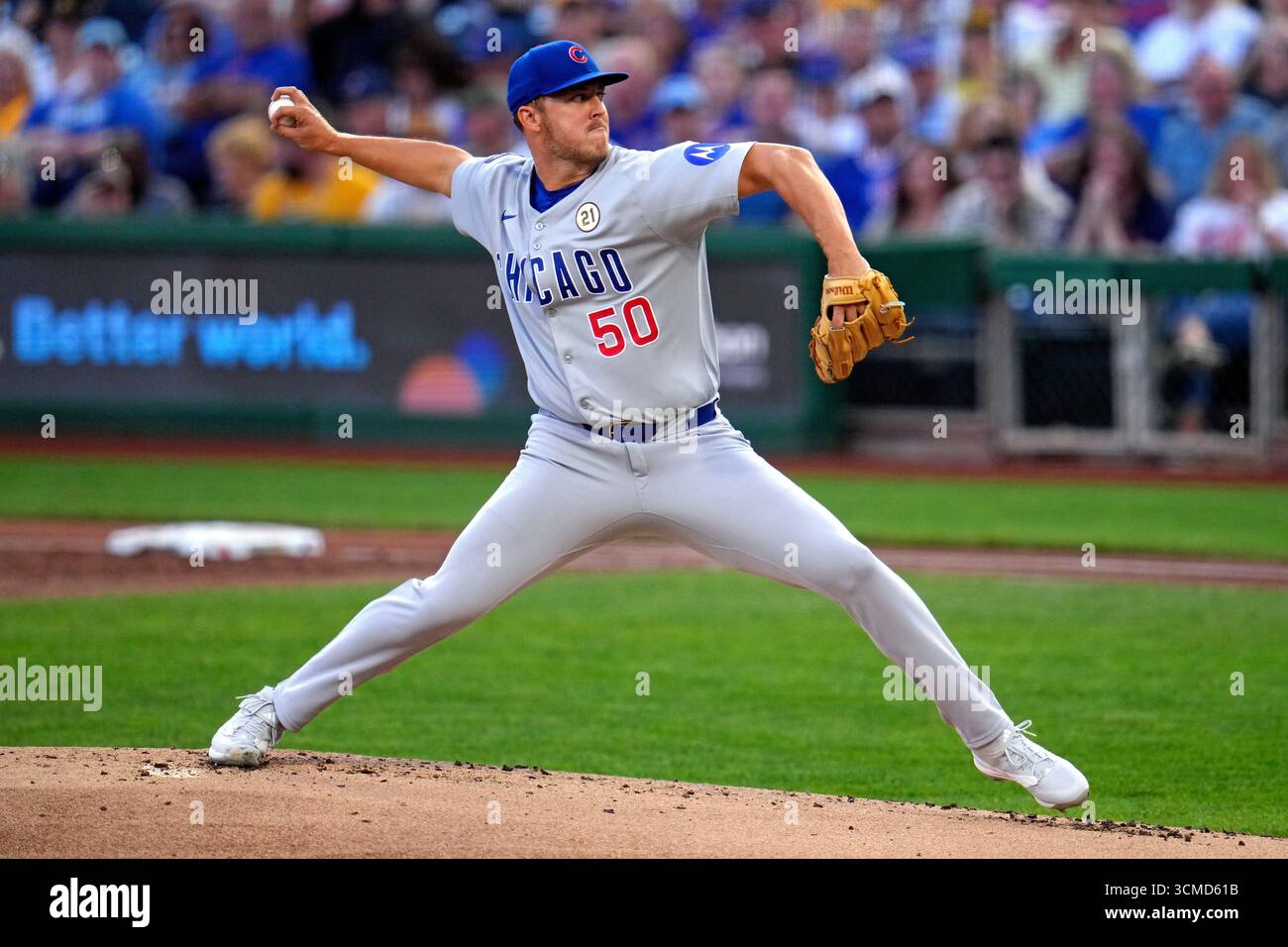 Chicago Cubs pitcher Jameson Taillon delivers during during the first ...
