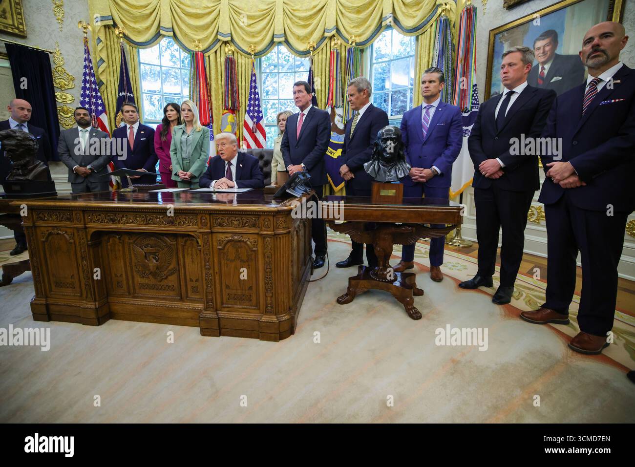 Washington, United States. 15th Sep, 2025. U.S. President Donald Trump ...