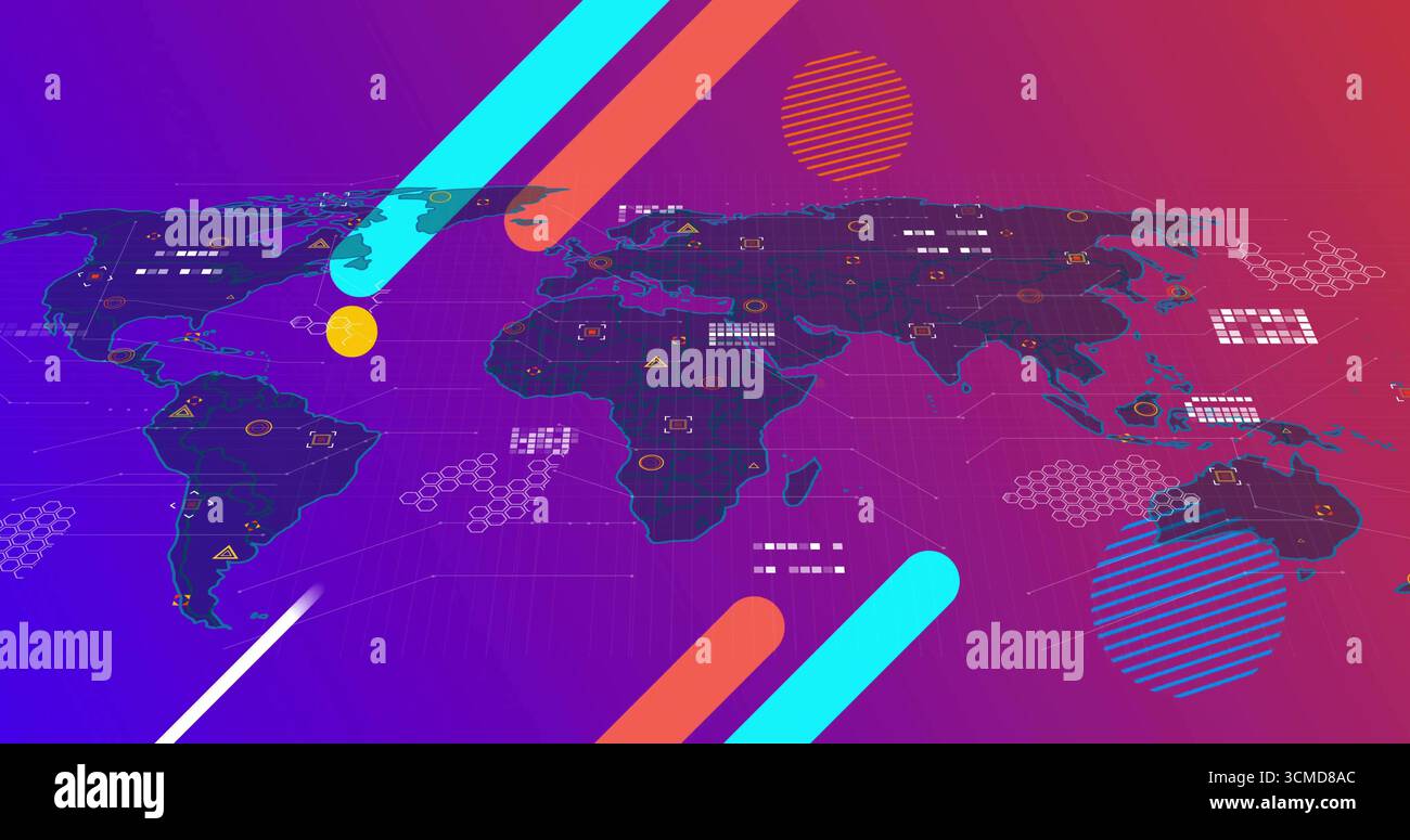 Displaying styled world map on data dashboard with hexagonal clusters ...
