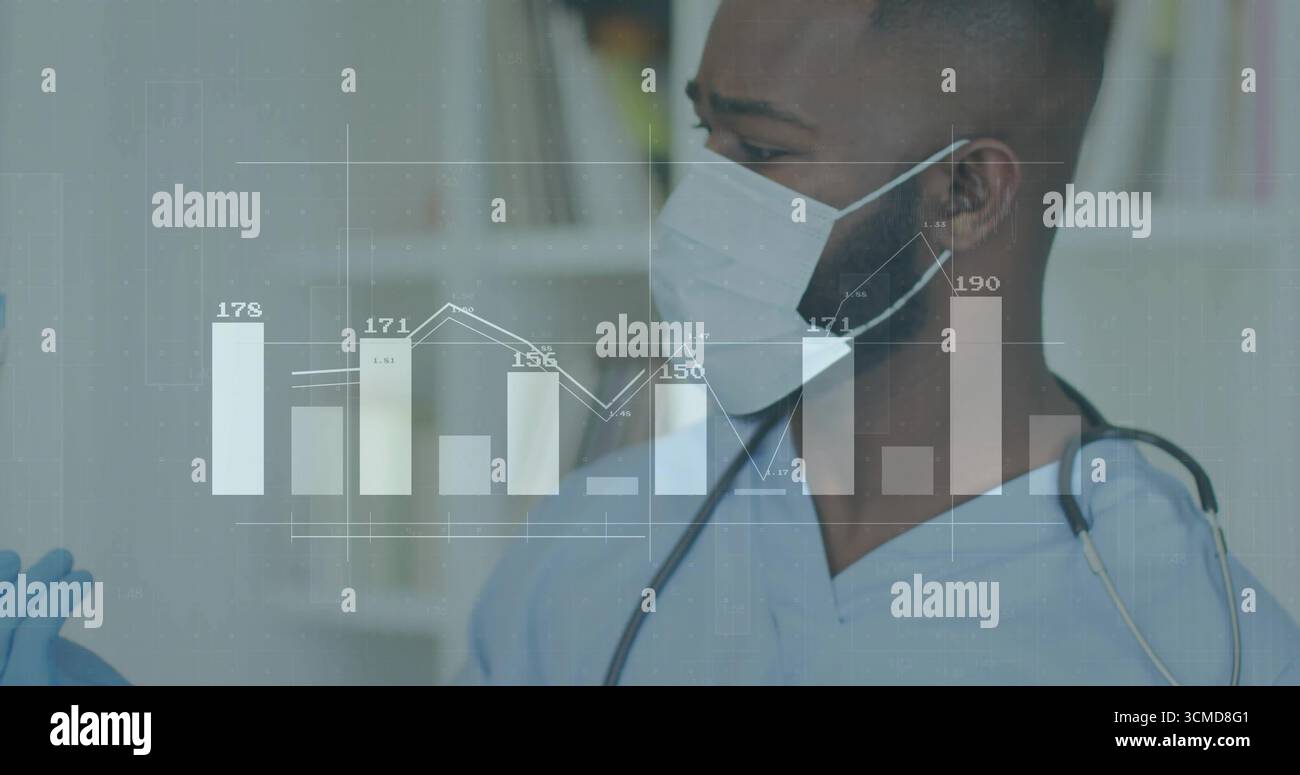 Standing doctor interpreting overlay hi-res stock photography and ...