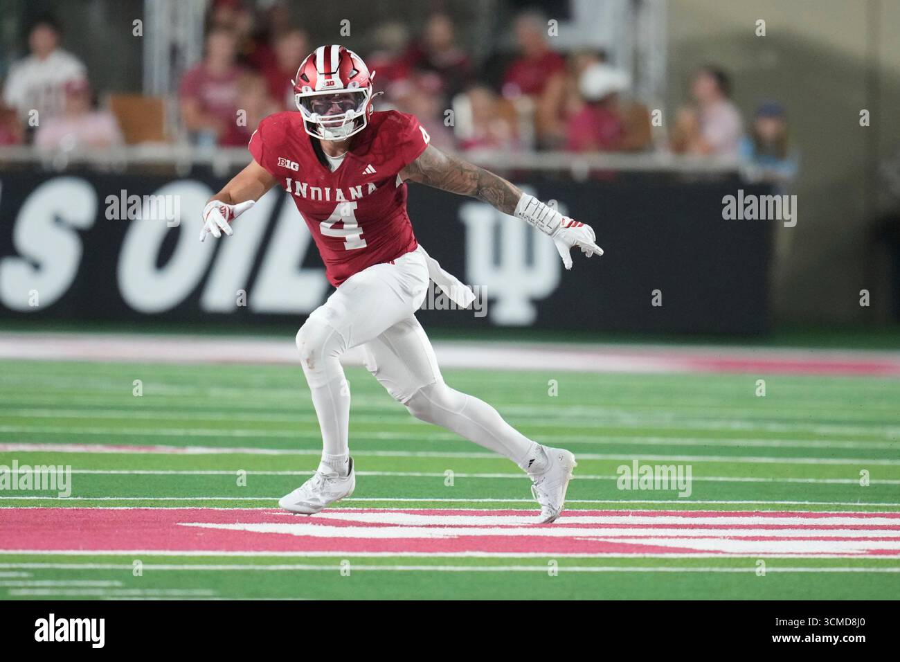 Indiana linebacker Aiden Fisher in action during the second half of an ...