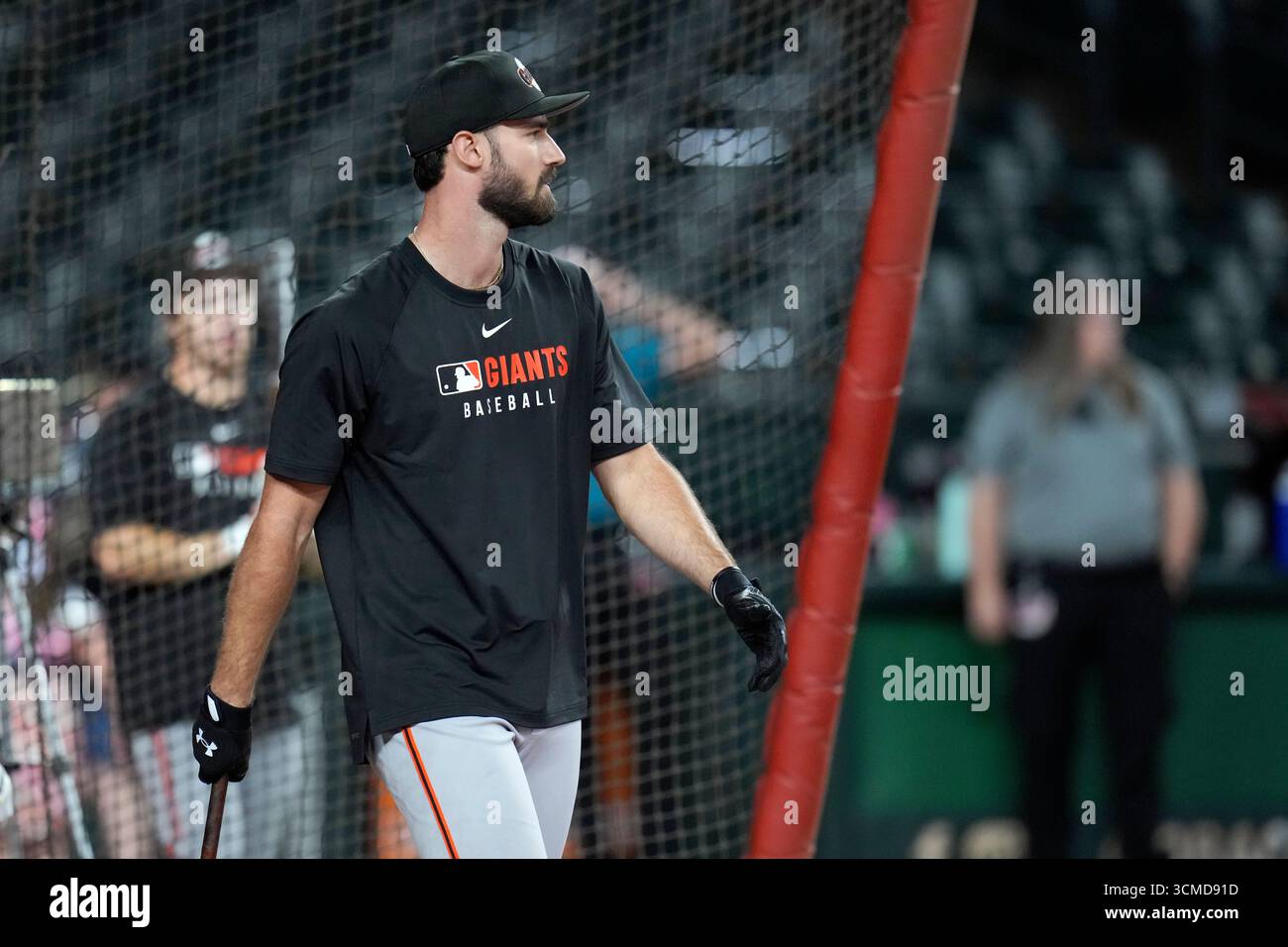 San Francisco Giants' Bryce Eldridge walks out of the batting cage ...