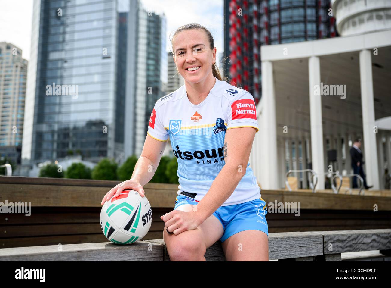 Georgia Hale of the Gold Coast Titans poses for a photograph during the ...