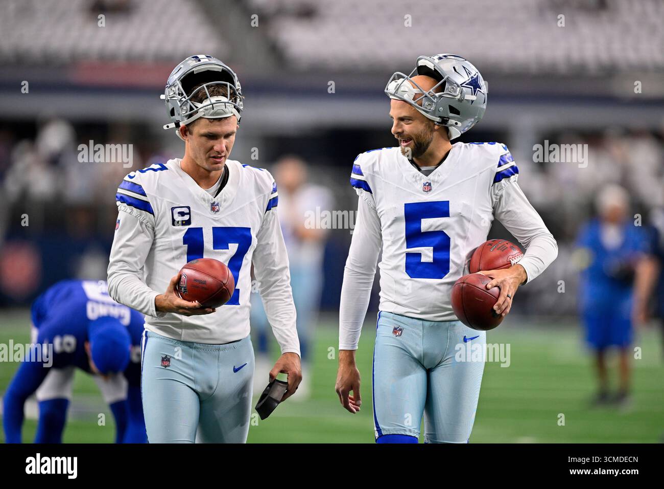 Dallas Cowboys place kicker Brandon Aubrey (17) and punter Bryan Anger ...