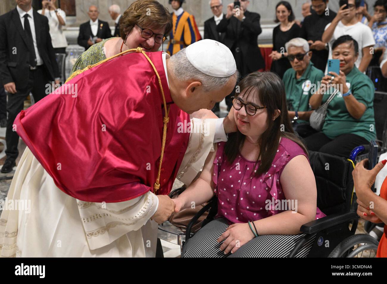 Vatican. 15th Sep, 2025. Pope Leo XIV presides at a prayer vigil for ...