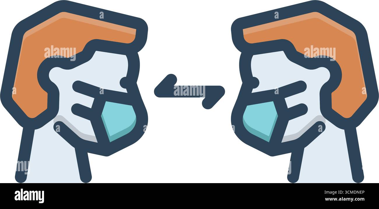 Space keep distance icon Cut Out Stock Images & Pictures - Alamy