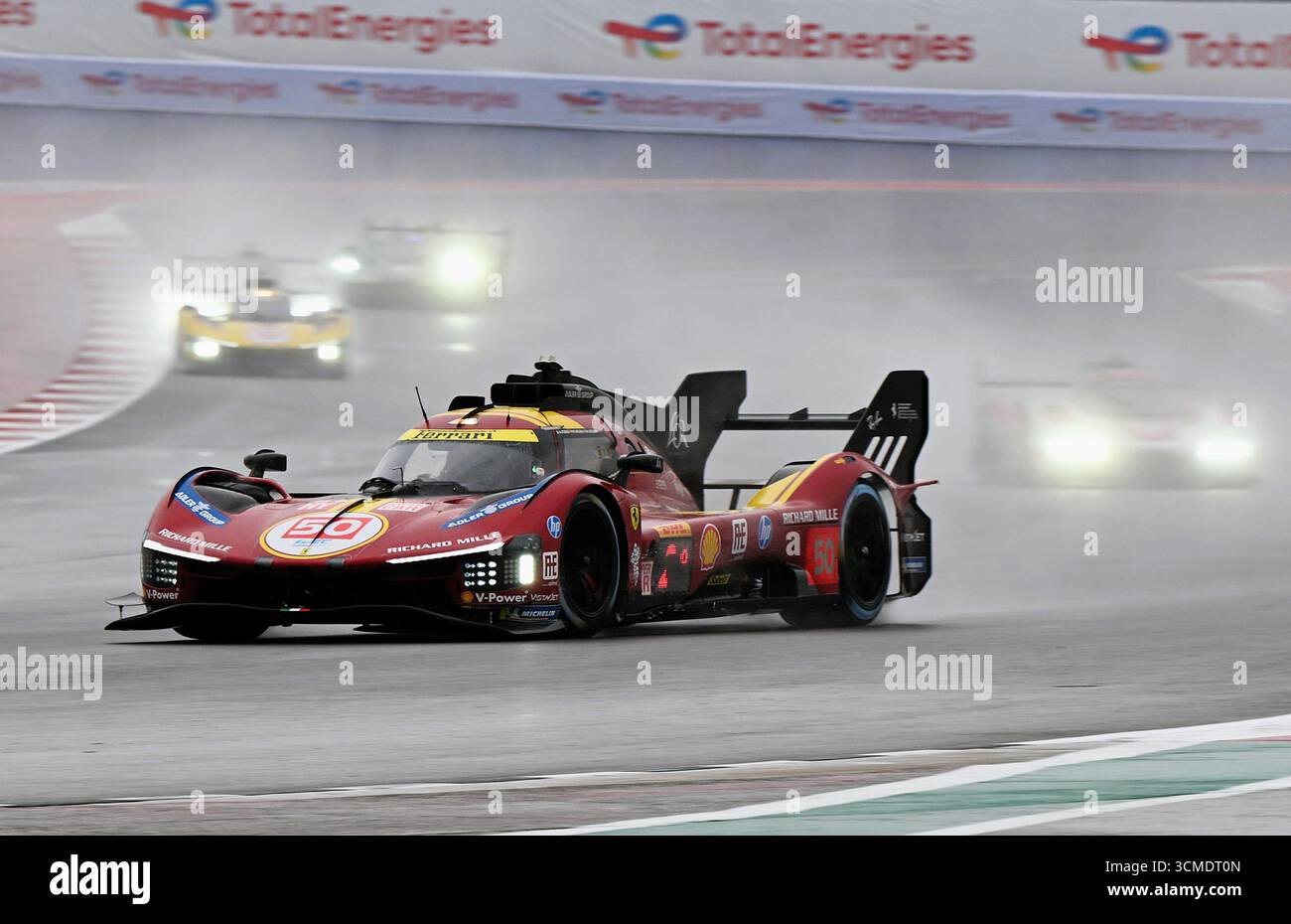 The Ferrari AF Corse 499P No 50 hypercar of Antonio Fuoco, Miguel ...
