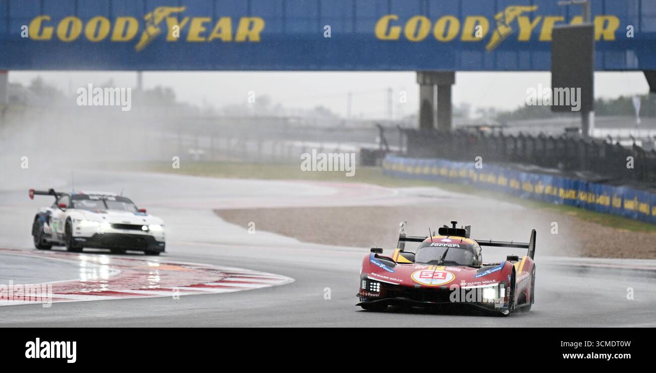 The Ferrari AF Corse No 51 hypercar of James Calado, Antonio Giovinazzi ...