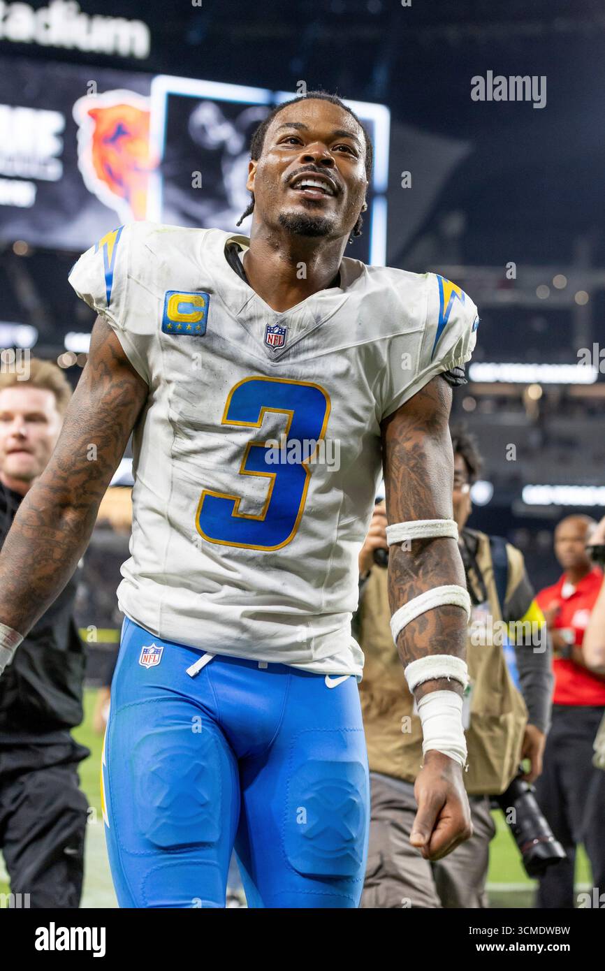 Los Angeles Chargers safety Derwin James, Jr. (3) celebrates after the ...