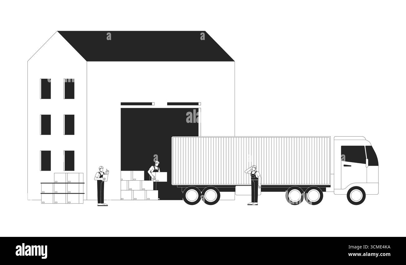 Warehouse outline illustration Stock Vector Image & Art - Alamy