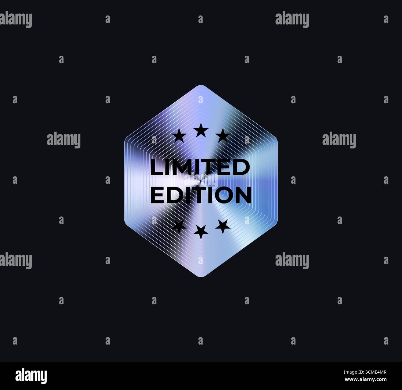 Limited Edition Badge Sticker Limited Edition Label In Holograph ...