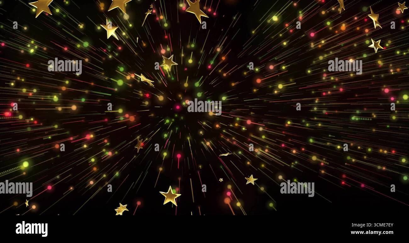 Motion red particles stars in hi-res stock photography and images - Alamy