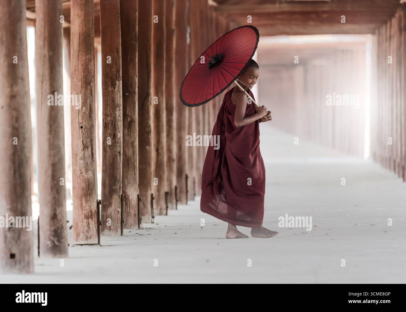 Monk walking in corridor hi-res stock photography and images - Alamy