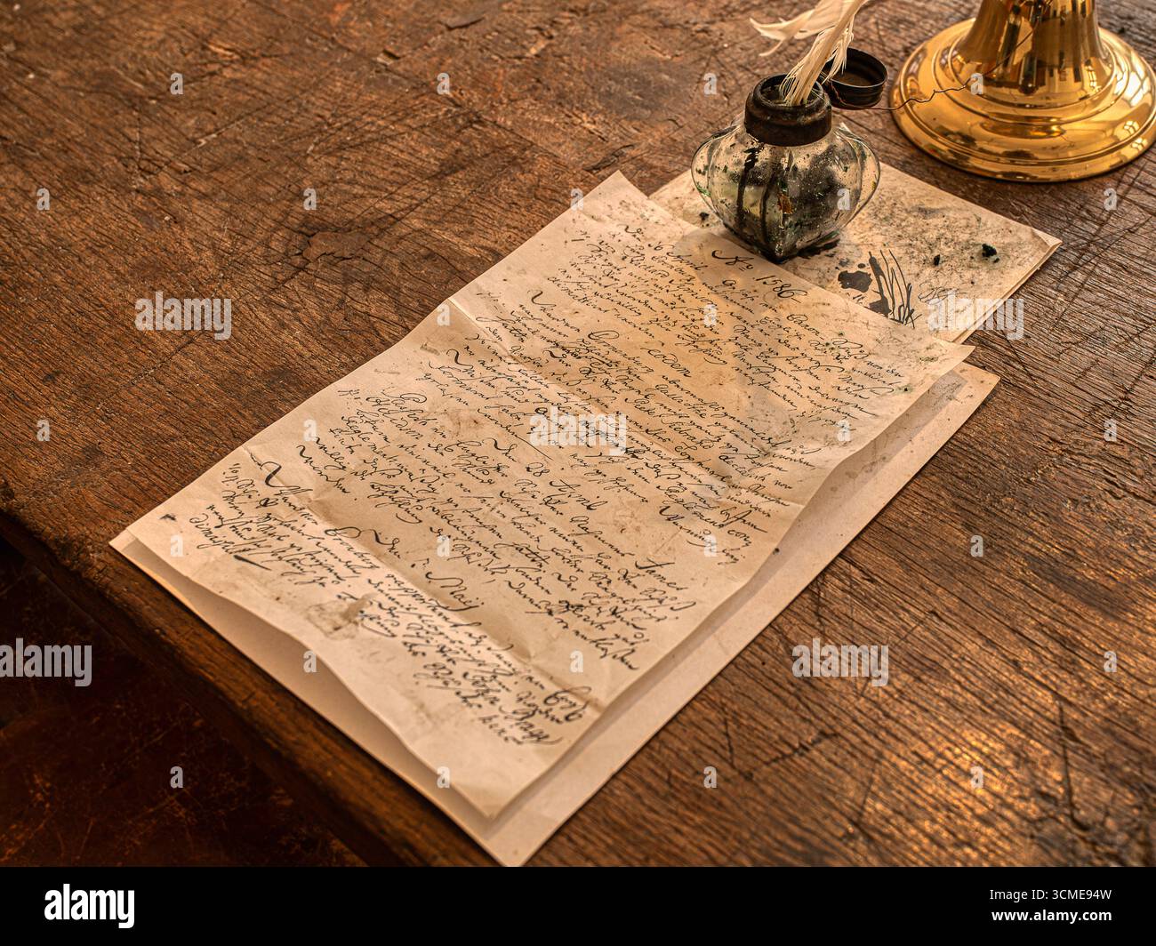Ancient handwritten manuscript displayed hi-res stock photography and ...
