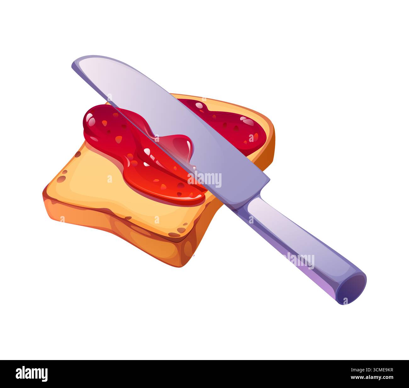 Slice bread fruit jam Stock Vector Images - Alamy