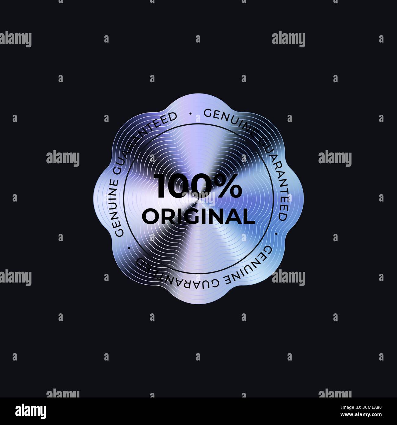 100 Percent Original Badge Sticker Limited Edition Label In Holograph ...