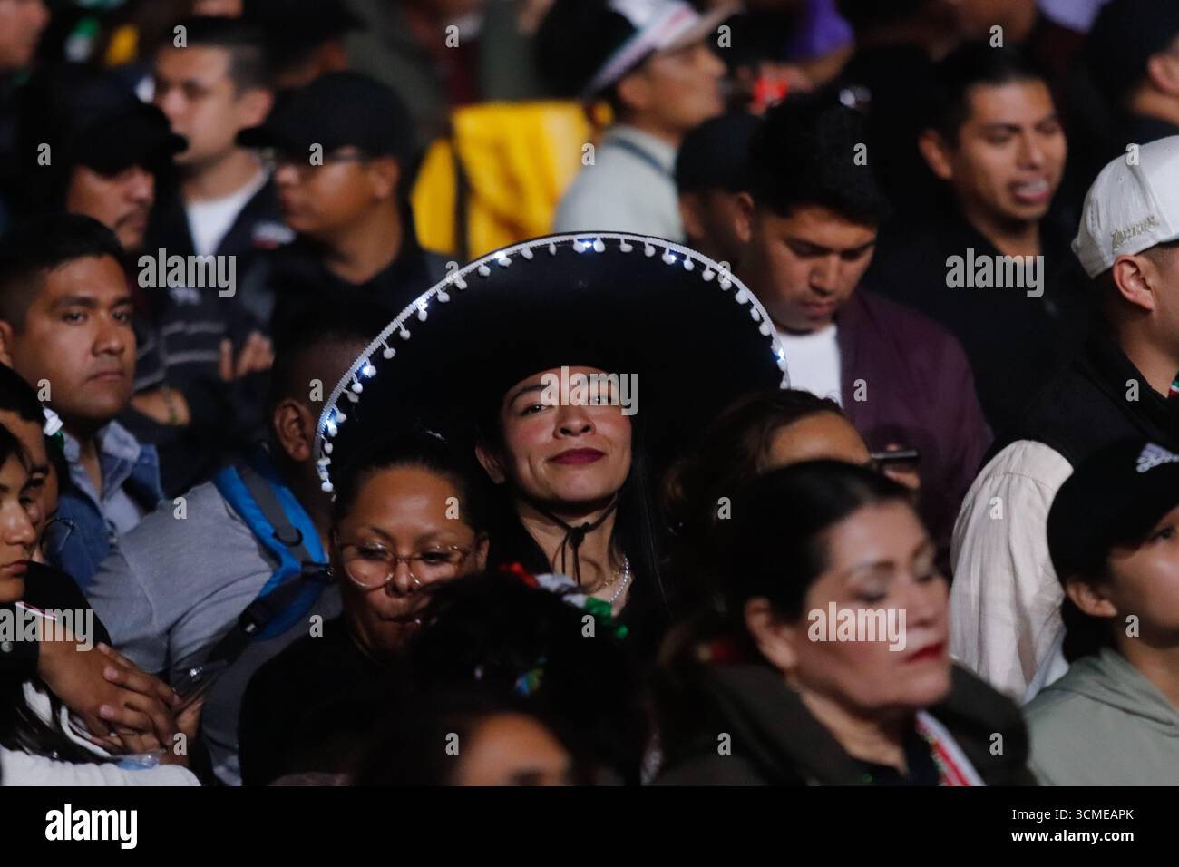 People attend the Grito de Dolores (Cry of Dolores), presided over by ...