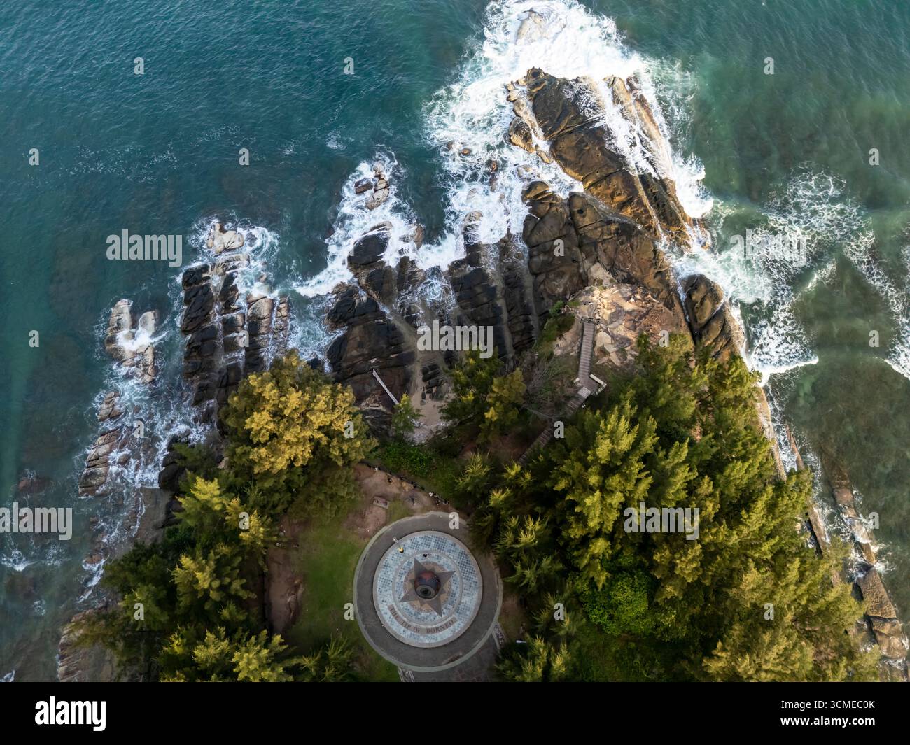 Aerial view of Tip of Borneo Simpang Mengayau in Kudat Sabah Malaysia ...