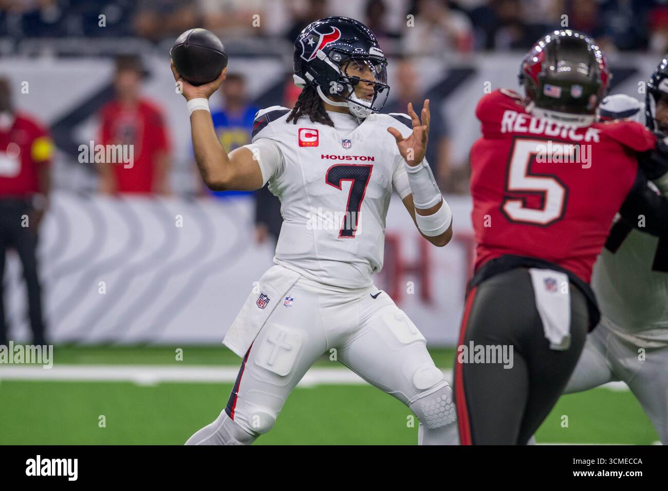 September 15, 2025: Houston Texans quarterback C.J. Stroud (7) throws a ...