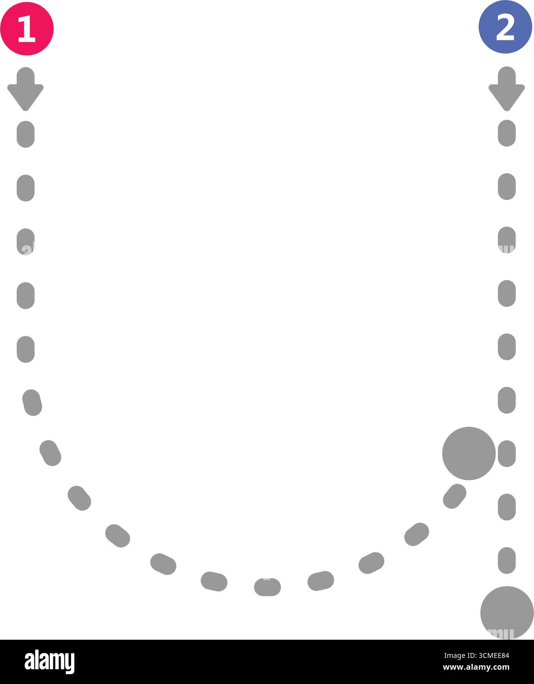 Tracing alphabet letter u lowercase prewriting dotted line element for ...