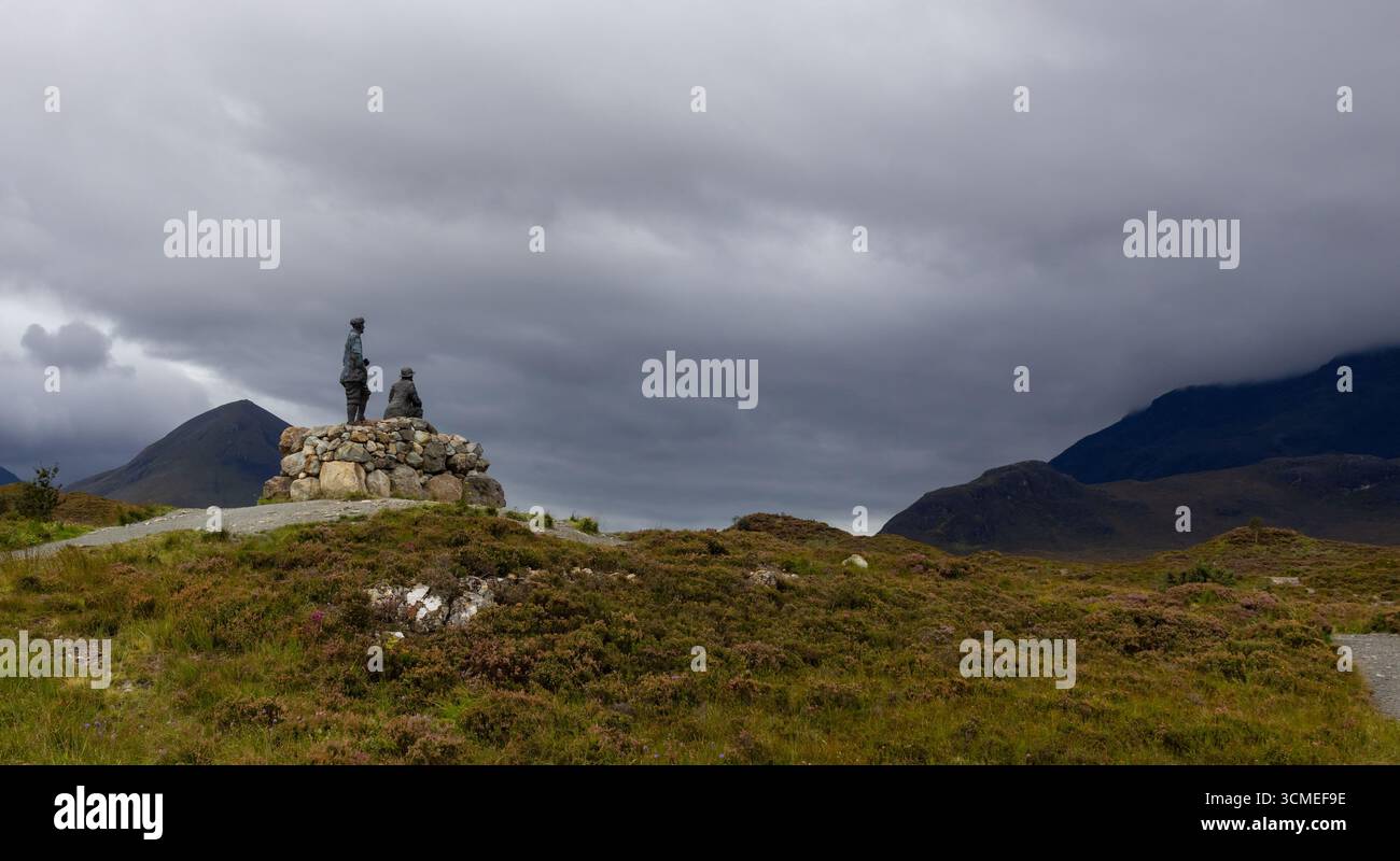 monument by Sligachan is a bronze statue of pioneering mountaineers ...
