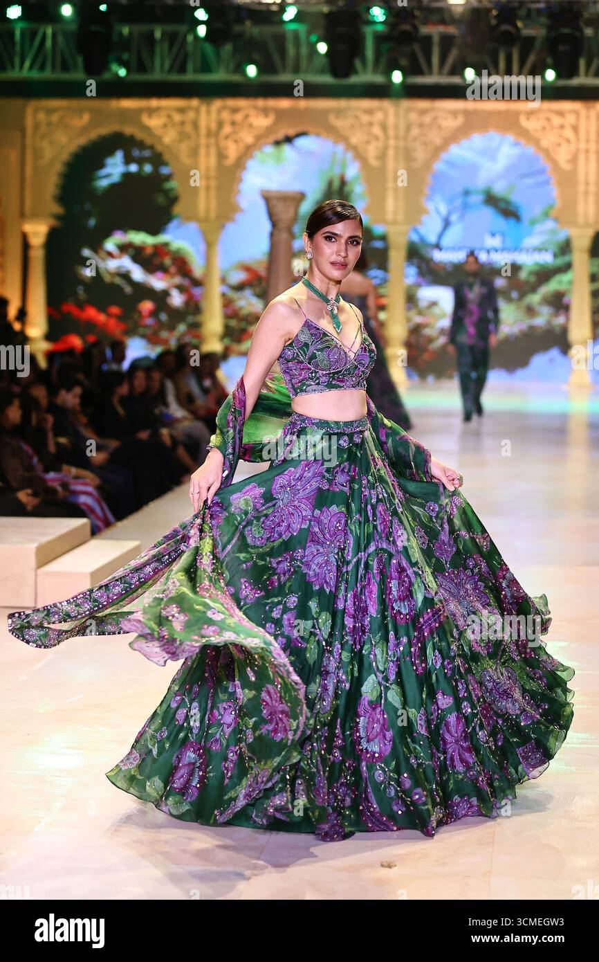 A model walks the ramp showcasing designer Mahima Mahajan's collection ...