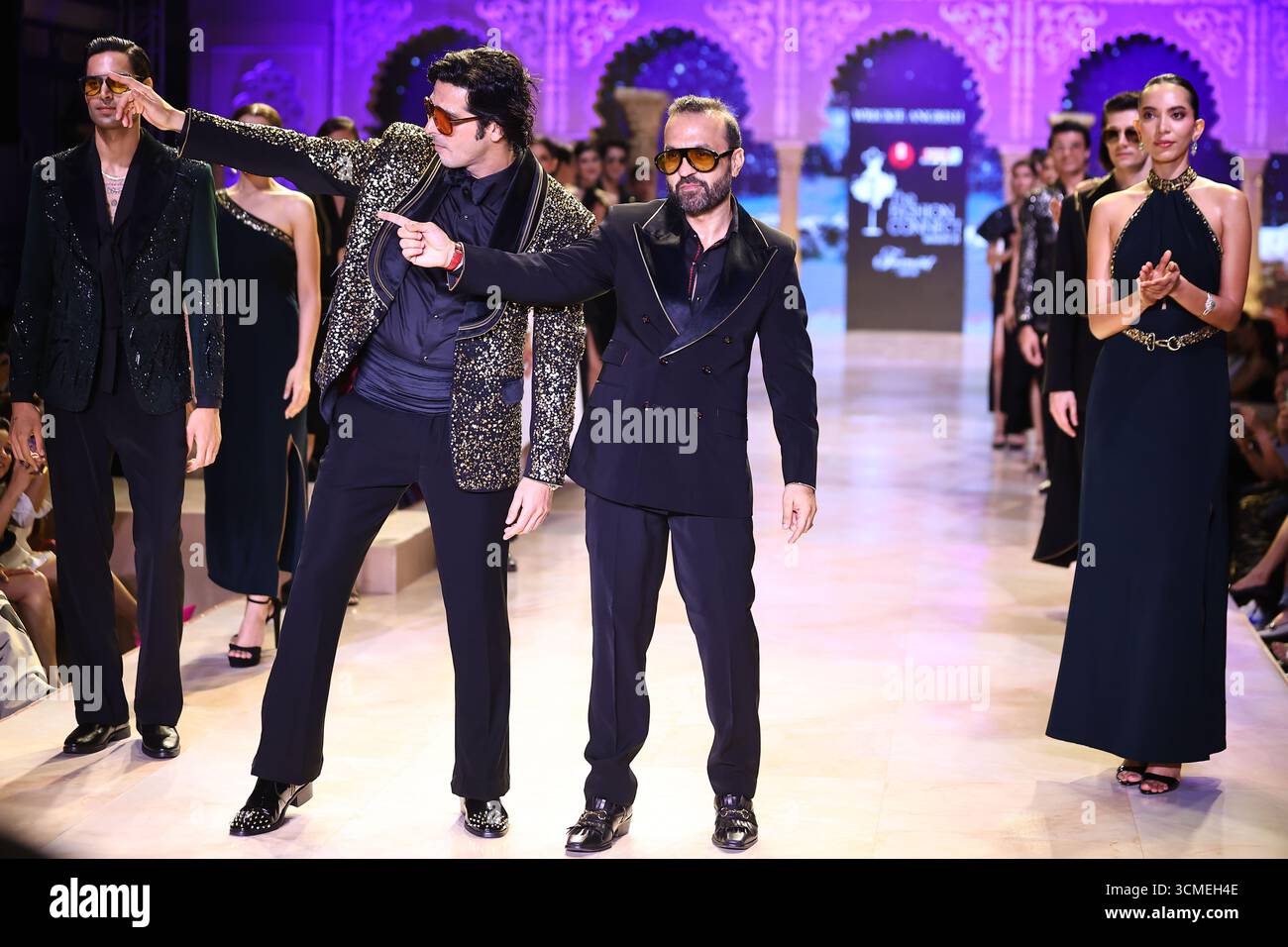 Actor Zayed Khan is with designer Wrickie Angrish during the Fashion ...