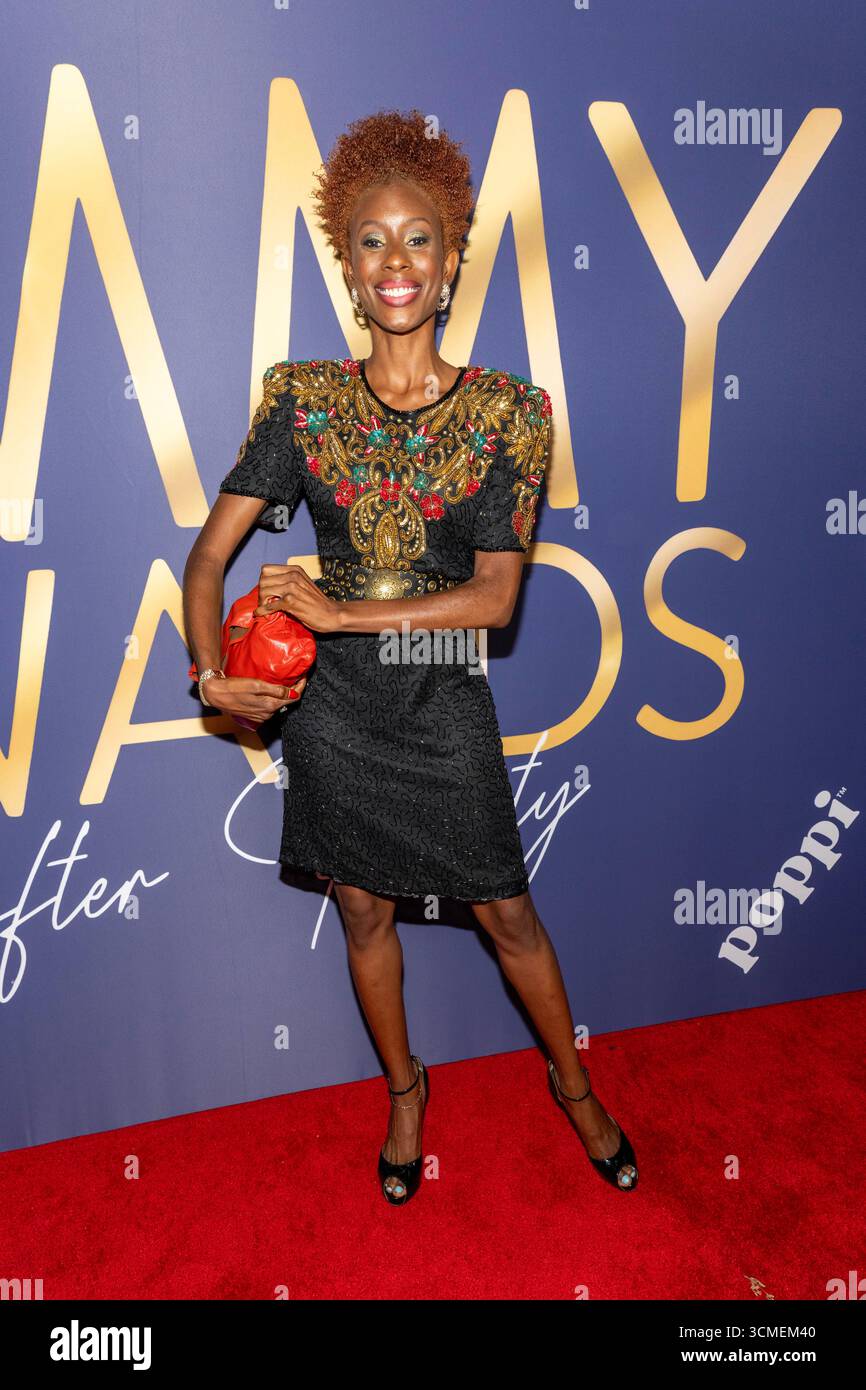 Model Iman Jazmin Brown attends Affinity Nightlife presents Emmy Awards ...