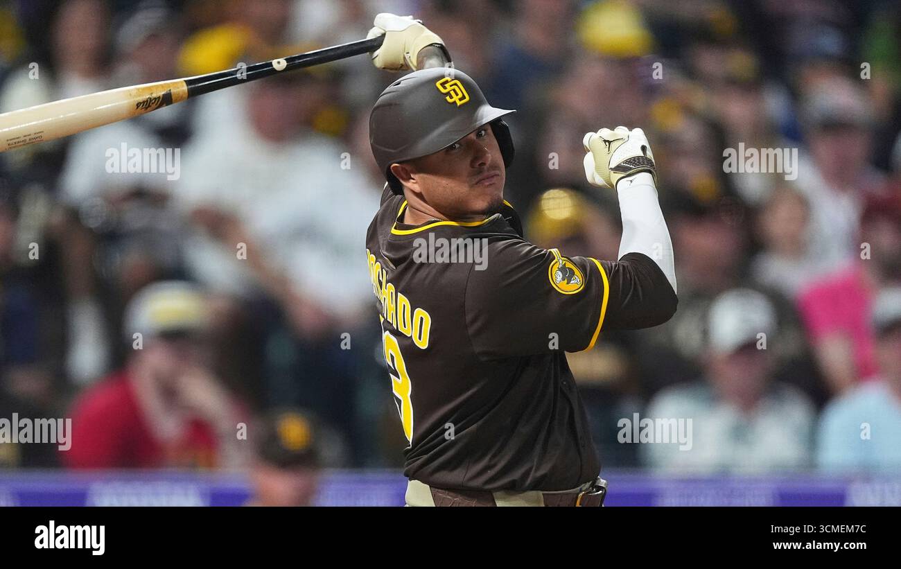 San Diego Padres third baseman Manny Machado (13) in the fifth inning ...