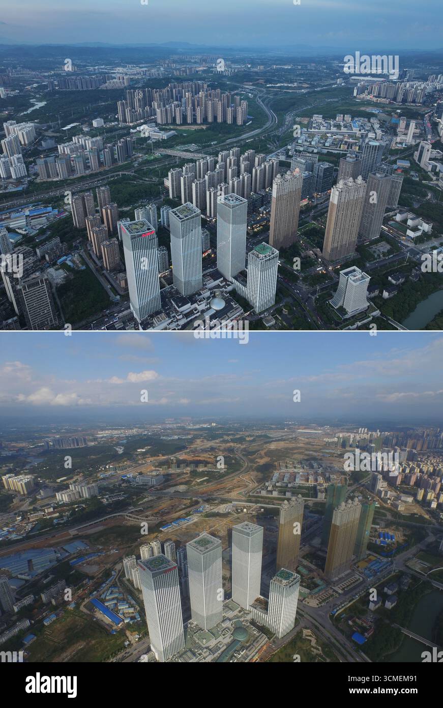 (250916) -- NANNING, Sept. 16, 2025 (Xinhua) -- This combo photo shows ...